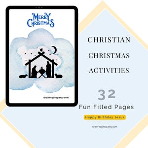 Christian Christmas Activity Pack for Kids – Bible Worksheets, Coloring ...
