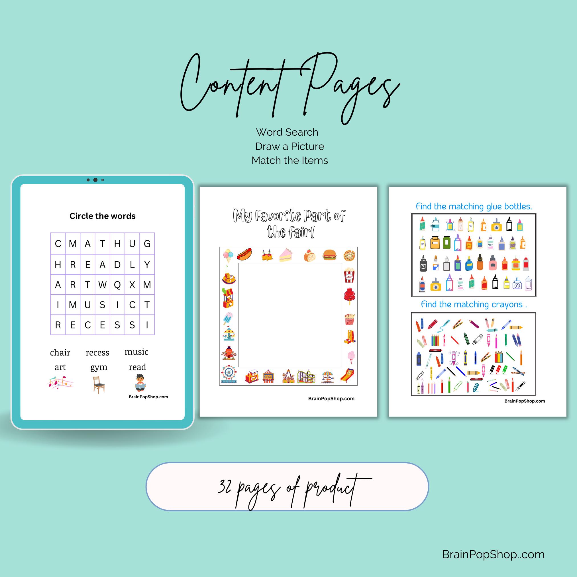 Back to School Activity Pack Mazes Back to School Classroom Activities ...