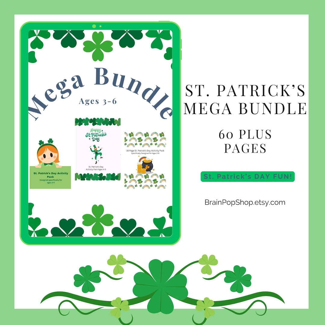 St. Patrick’s Day Activity Pack for Kids Ages 3–6 | Math, Writing ...