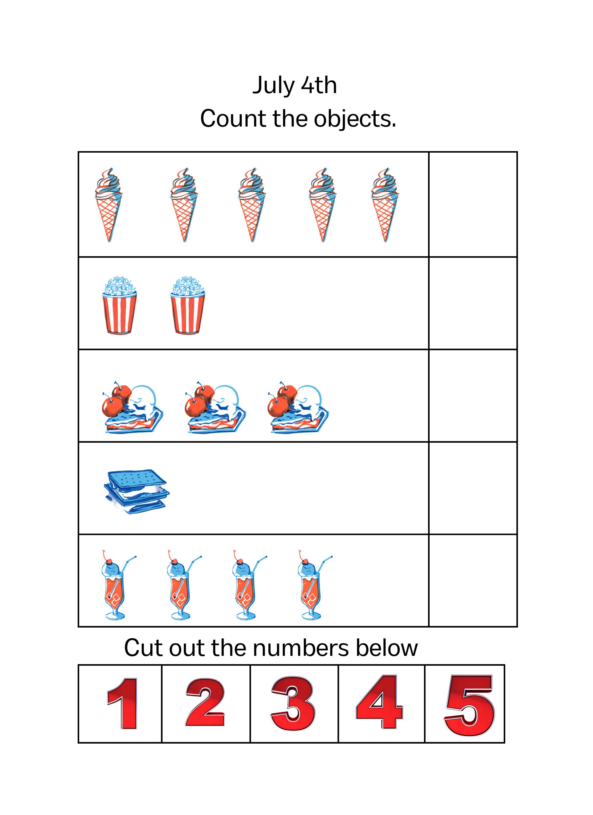 Patriotic School Activities, Patriotic Kindergarten Worksheets, 4th of ...