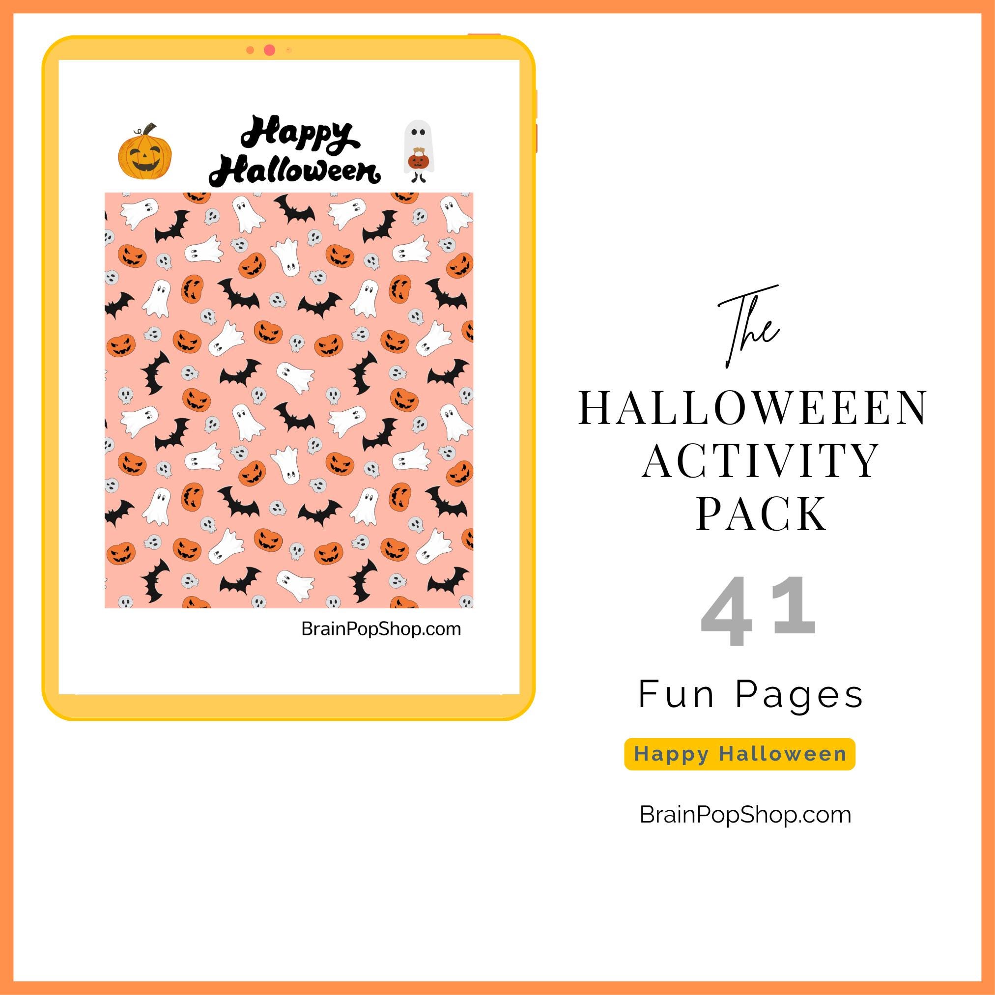 Halloween Activity Pack for Kids- Printable Worksheets, Learning & Fun Games Preschool to 1st ...