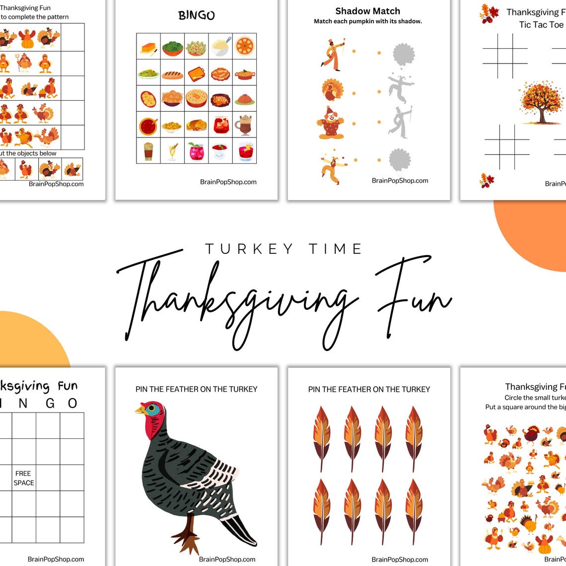 Thanksgiving Games and Activities for Kids, 35 Pages (PDF) - Etsy