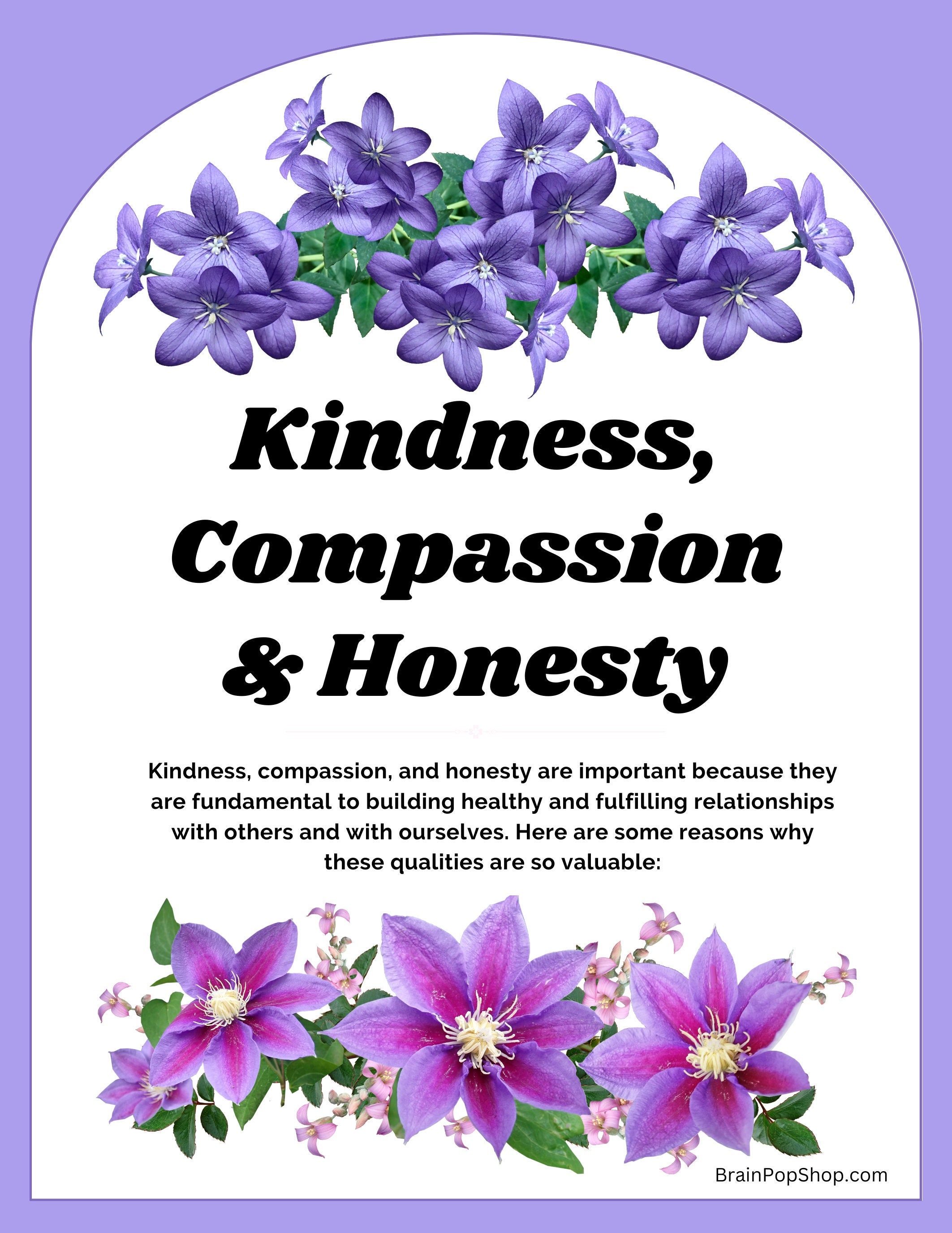 Kindness, Compassion & Honesty Journal, Wellness Journal, Self-care ...