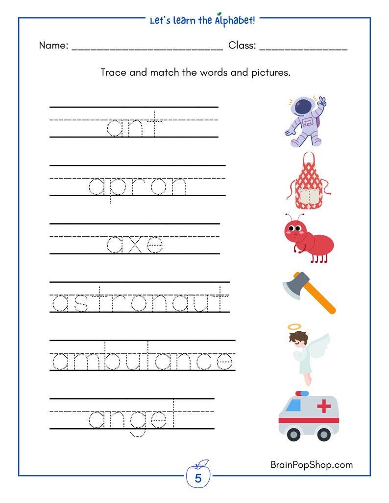 Alphabet Tracing Worksheet: 130-page Letter Tracing, Coloring (PDF) - Etsy