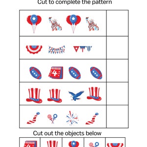 Patriotic School Activities, Patriotic Kindergarten Worksheets, 4th of ...