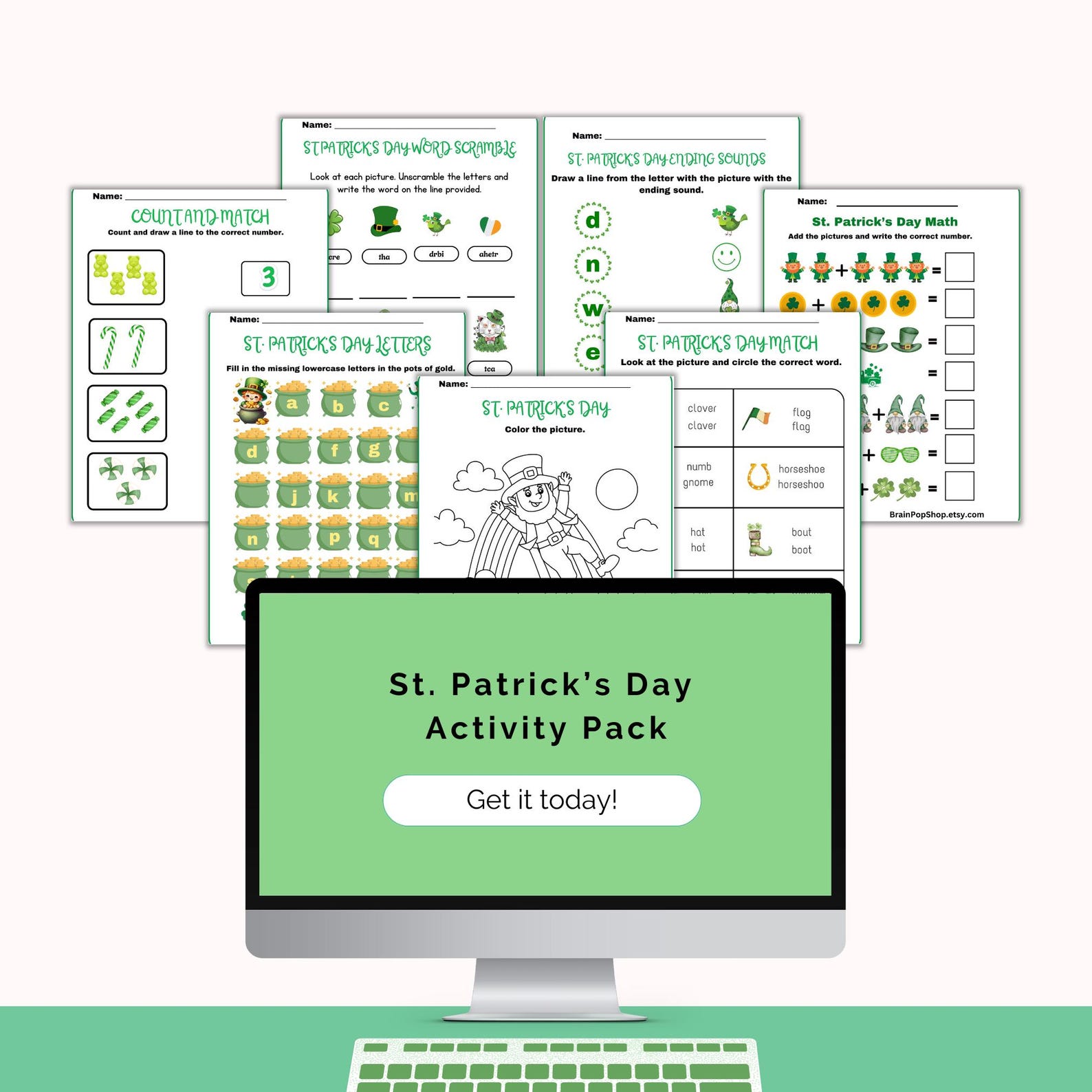 St. Patrick's Day Printable Activities St. Patrick's Day Bundle St ...