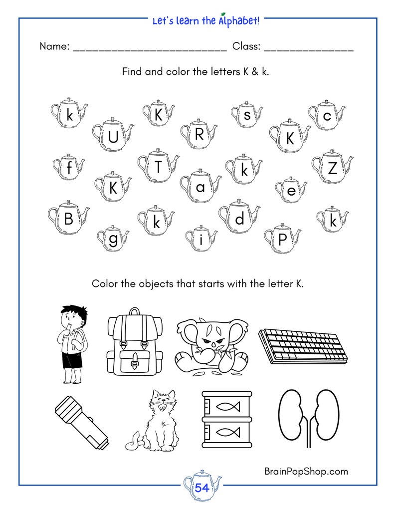 Alphabet Tracing Page Handwriting Worksheet Letter Tracing Pre-k ...