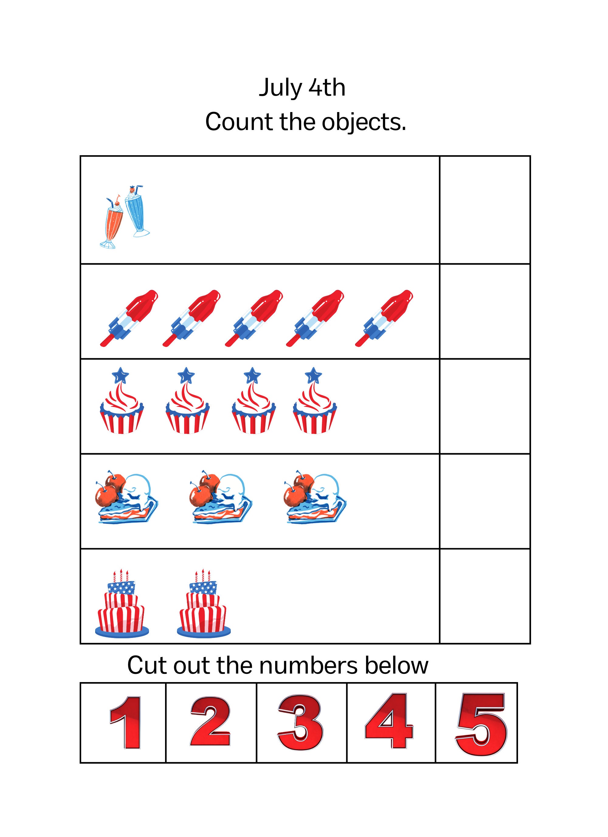 Patriotic School Activities, Patriotic Kindergarten Worksheets, 4th of ...