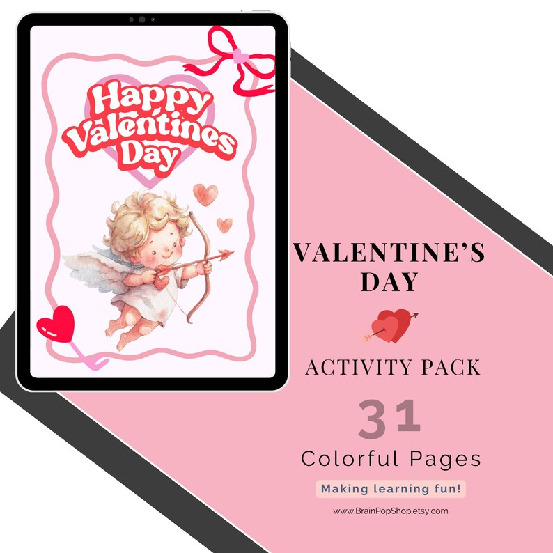 Valentine’s Day Activity Pack for Kids Ages 6–7 | Math, Writing ...