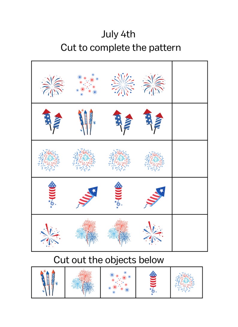 Patriotic School Activities, Patriotic Kindergarten Worksheets, 4th of ...