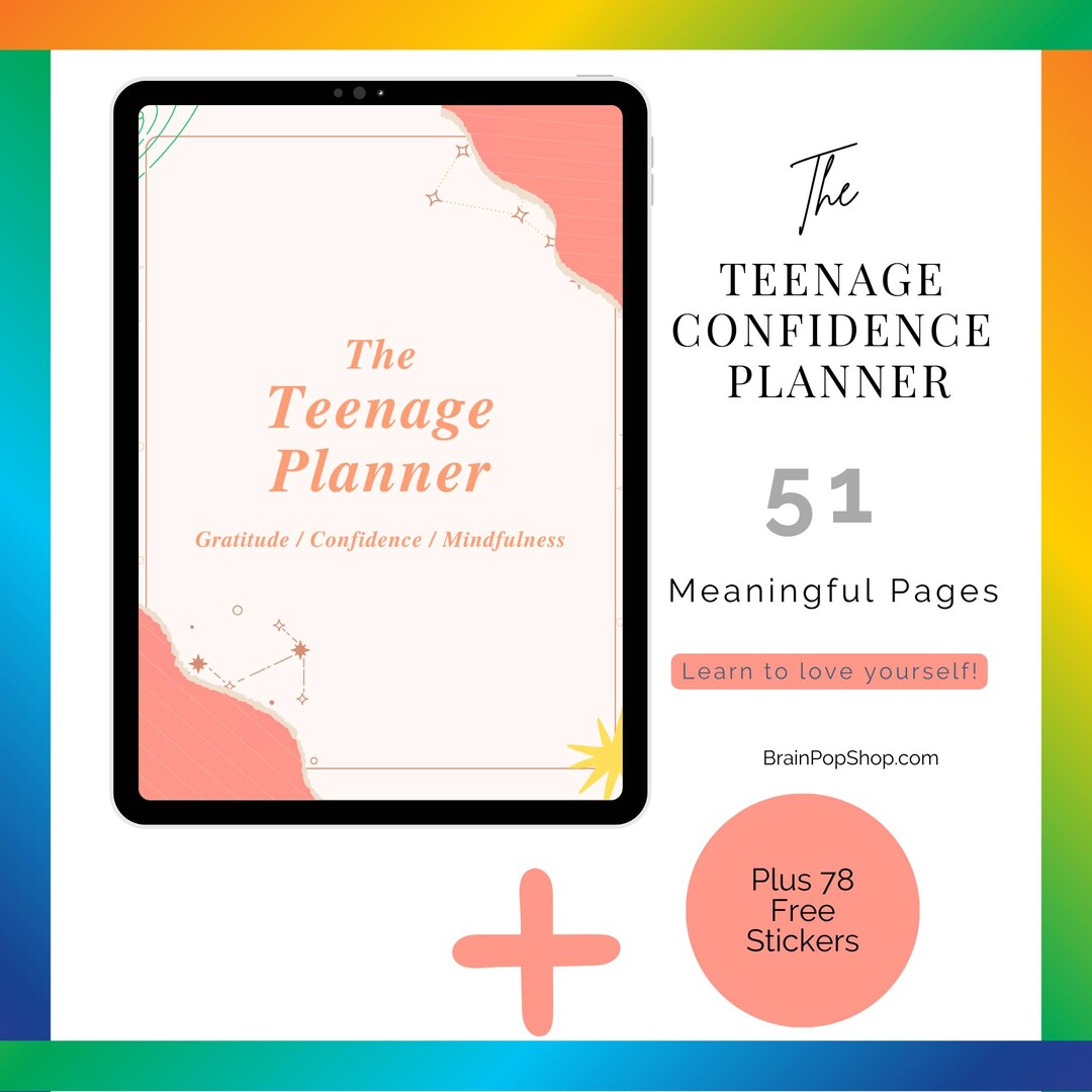 Teenage Confidence Planner: Self-love Activities, Growth Mindset (PDF ...