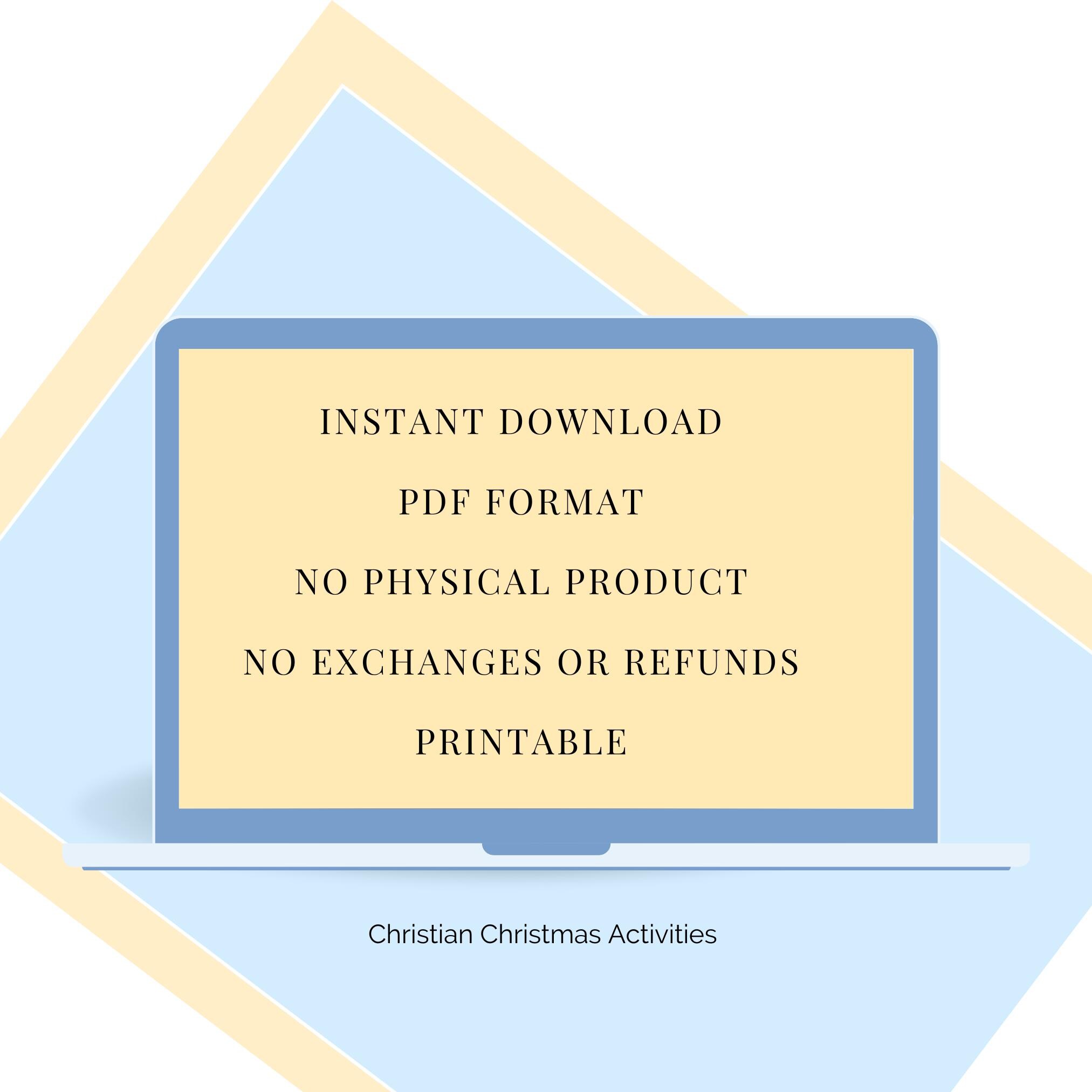 Christian Christmas Activity Pack for Kids – Bible Worksheets, Coloring ...