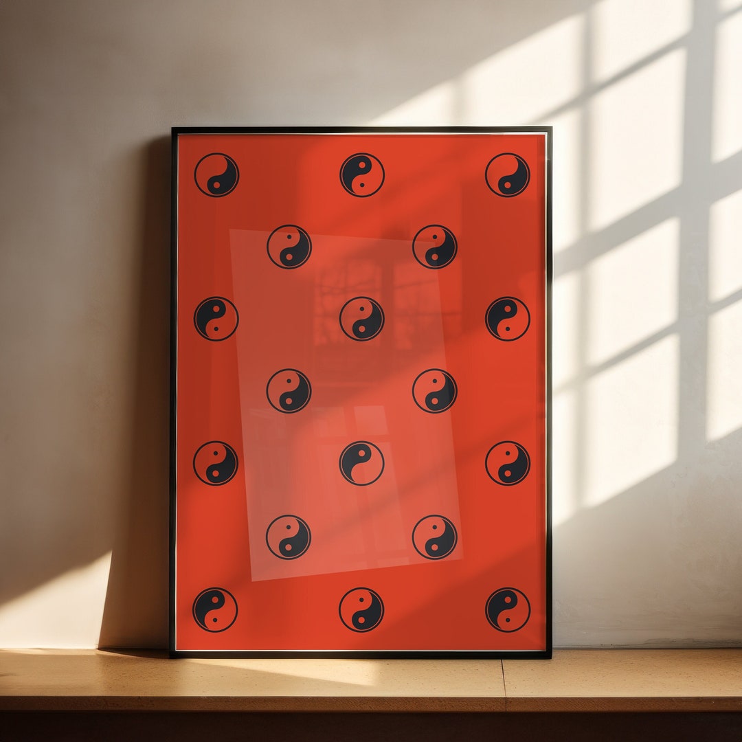 PRINTABLE Wall Art, Yin and Yang Poster, Yin & Yang Wall Art, Ying Yang ...