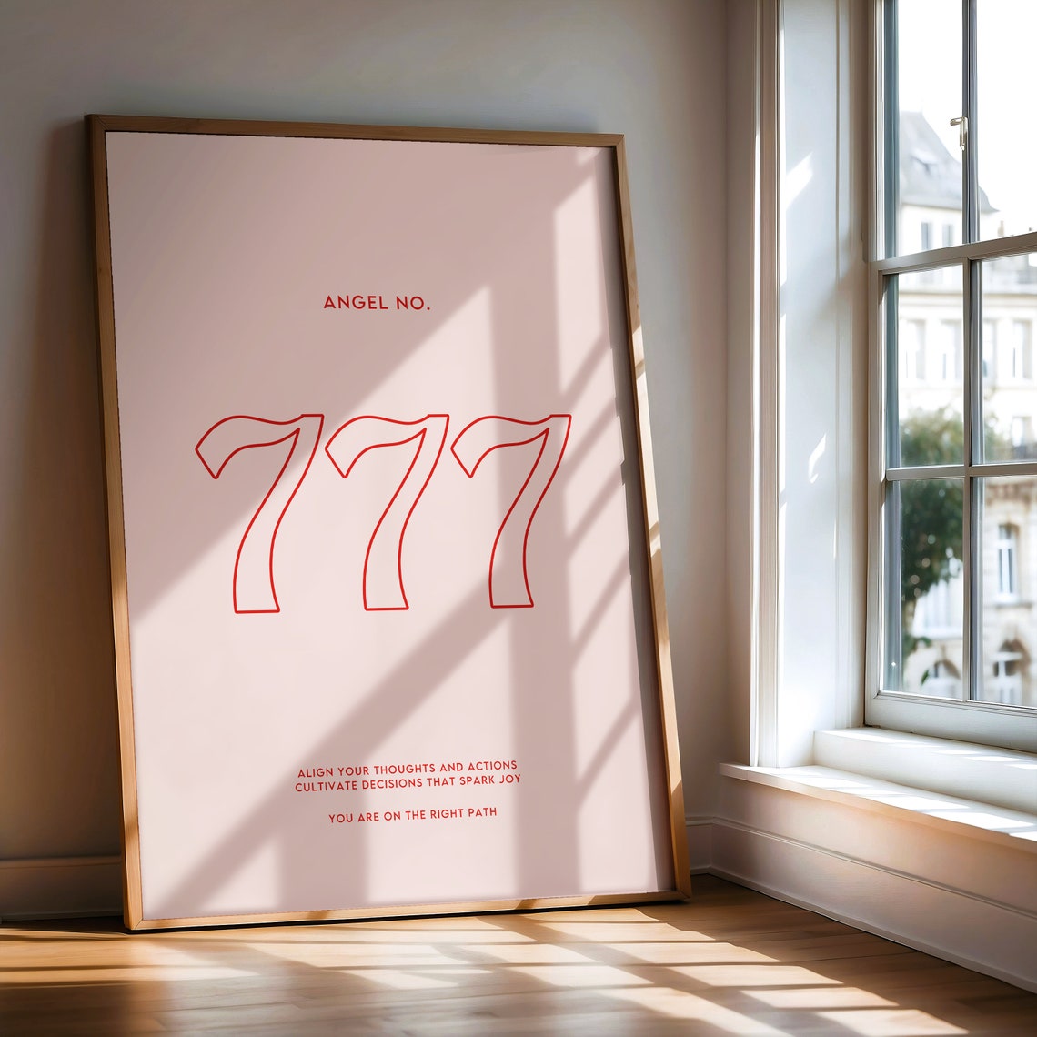 PRINTABLE Wall Art, Angel Number Poster 777, Angel Number Wall Art ...
