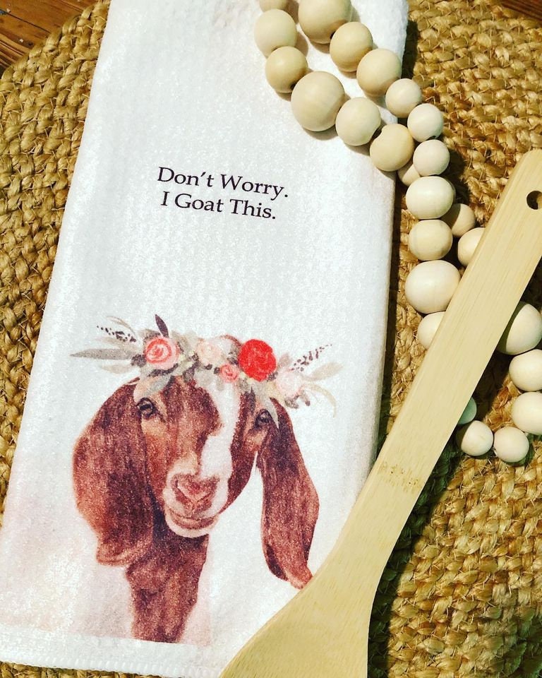 Funny Goats Hand Towel Goat Lover Gifts Cheerful Goat Towel - Etsy