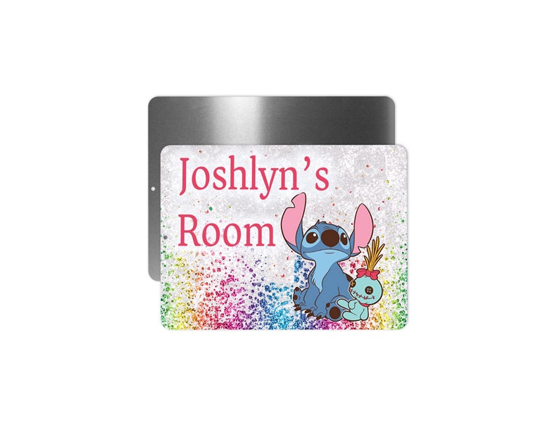 Cute Stitch Room Sign for Kids Kid Character Room Sign Custom Bedroom ...