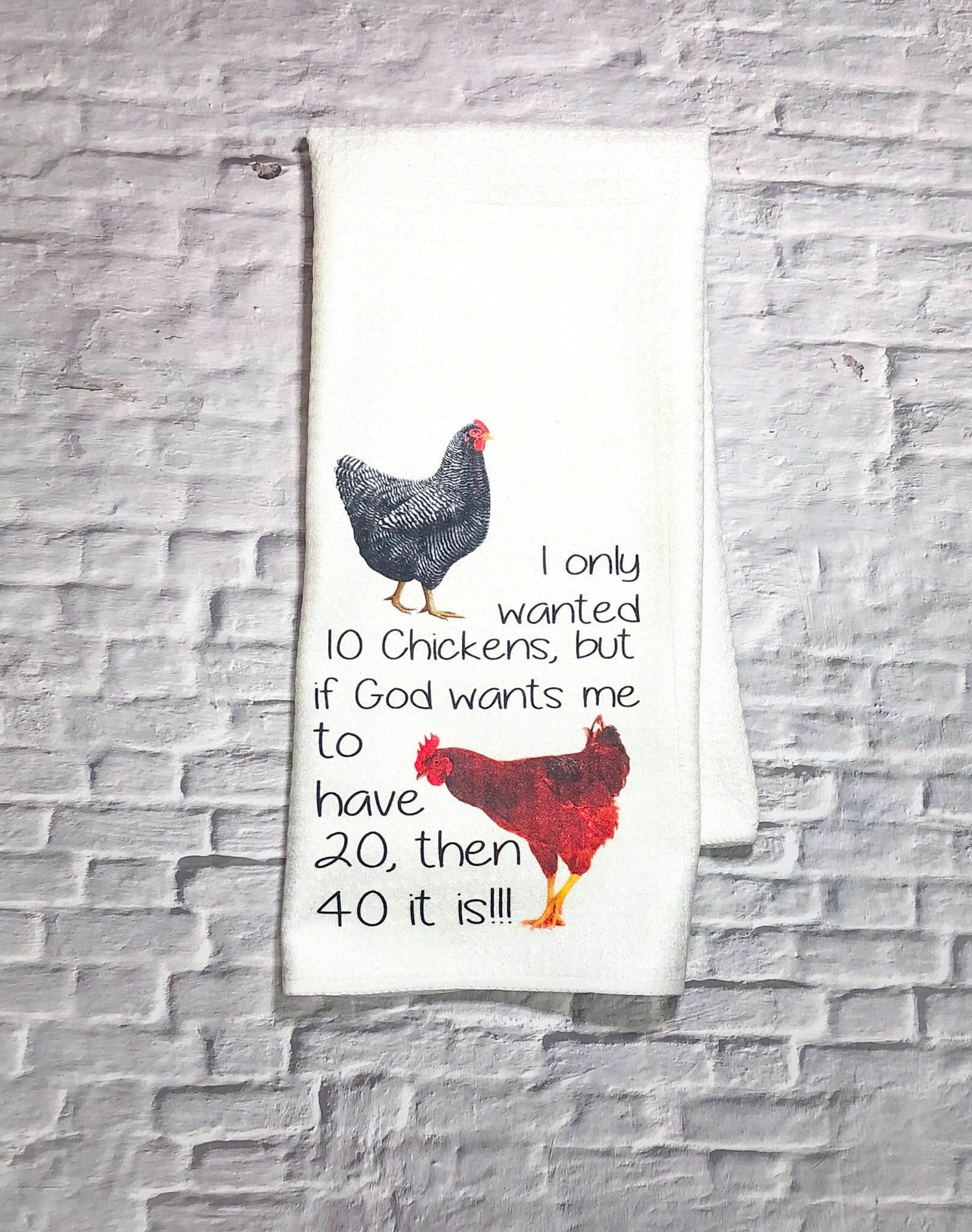 Chicken Math Funny Hand Towel Chicken Lover Gift Kitchen Towel Chicken ...