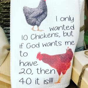 Chicken Math Funny Hand Towel Chicken Lover Gift Kitchen Towel Chicken ...