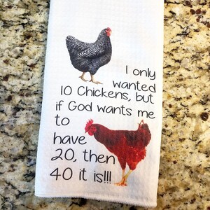 Chicken Math Funny Hand Towel Chicken Lover Gift Kitchen Towel Chicken ...