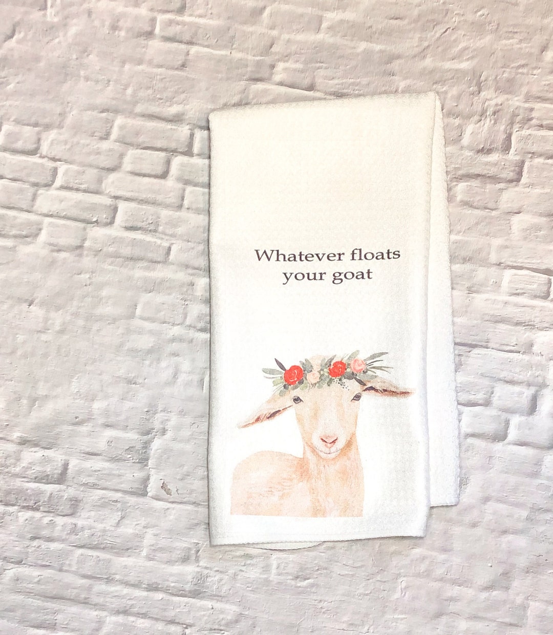 Whatever Floats Your Goat Hand Towel Goat Lover Gifts Cheerful Goat ...