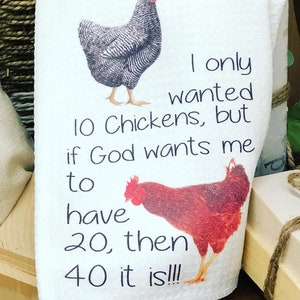 Chicken Math Funny Hand Towel Chicken Lover Gift Kitchen Towel Chicken ...