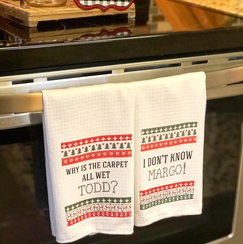 Funny Christmas Vacation Towel Set: Todd, Margo, Clark Griswold - Etsy