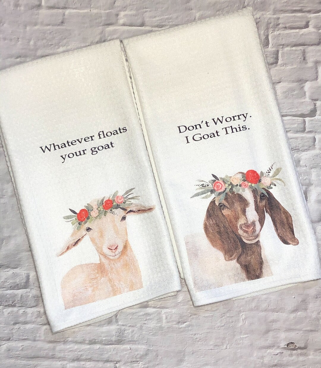 Funny Goats Hand Towel Goat Lover Gifts Cheerful Goat Towel Set Gift ...