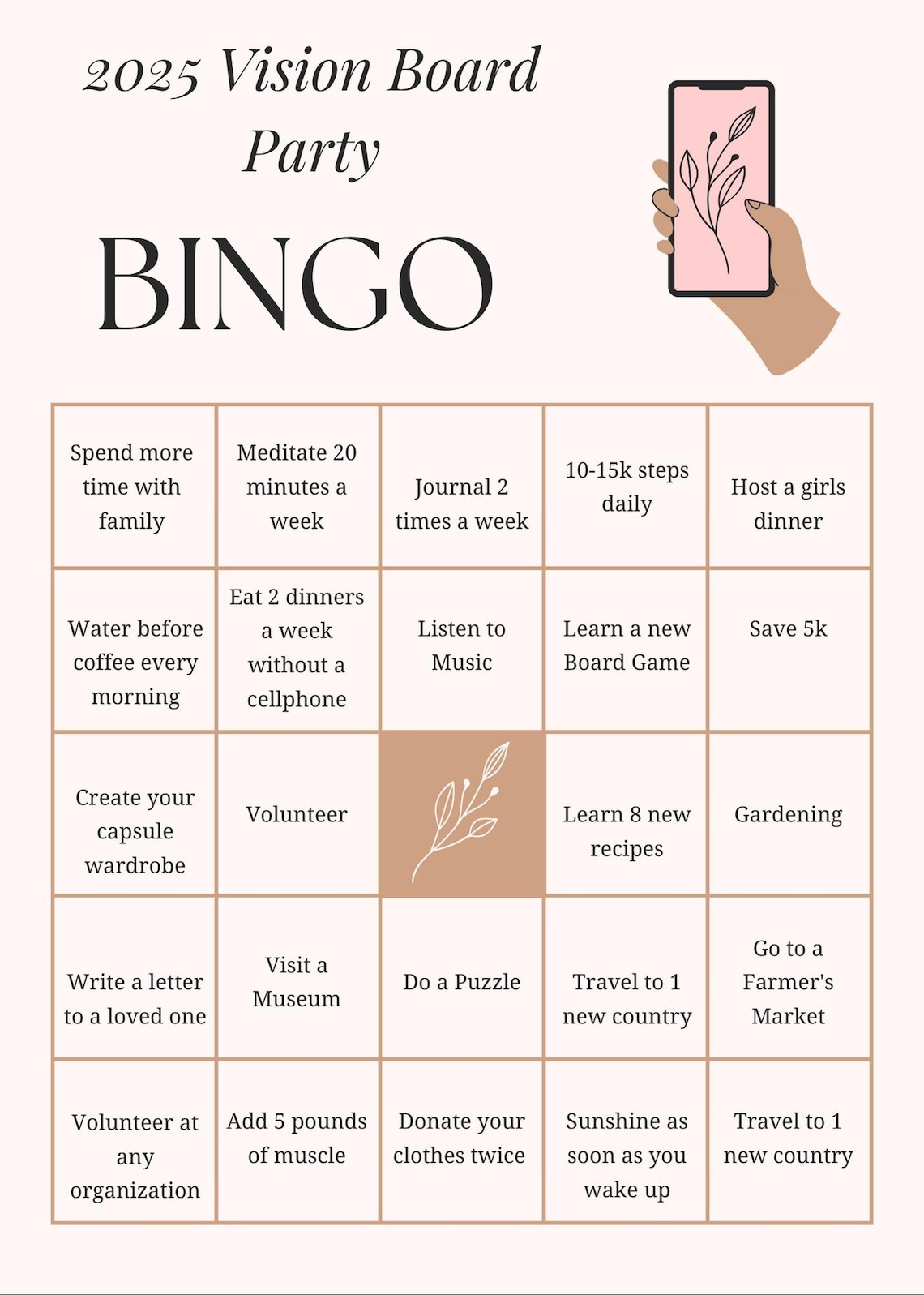 2025 Vision Board and Goal Setting, Use for Your New Year Party, New ...