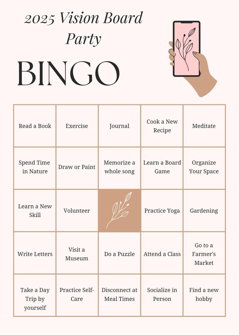 2025 Vision Board and Goal Setting, Use for Your New Year Party, New ...