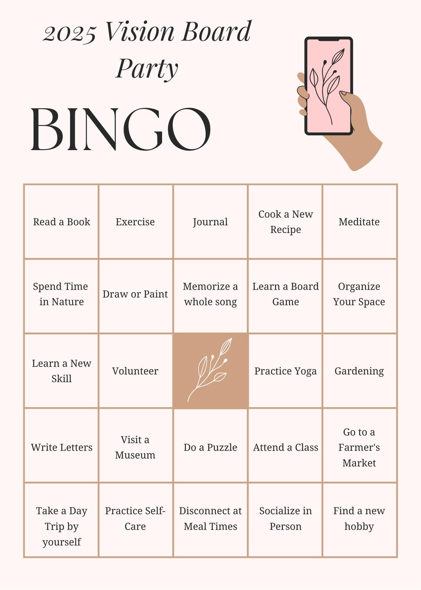 2025 Vision Board and Goal Setting, Use for Your New Year Party, New ...