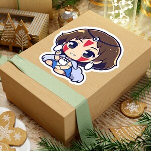Cutie Kawaii Princess Mononoke Chibi Sticker - Etsy