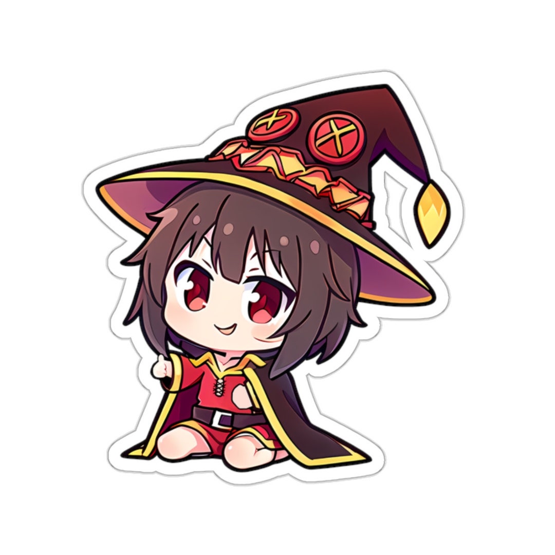 Anime Chibi Megumin Kiss-cut Stickers, Kawaii Manga Decal for Laptop ...