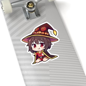 Anime Chibi Megumin Kiss-cut Stickers, Kawaii Manga Decal for Laptop ...