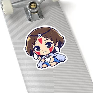 Cutie Kawaii Princess Mononoke Chibi Sticker - Etsy