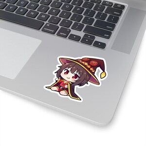 Anime Chibi Megumin Kiss-cut Stickers, Kawaii Manga Decal for Laptop ...