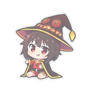 Anime Chibi Megumin Kiss-cut Stickers, Kawaii Manga Decal for Laptop ...