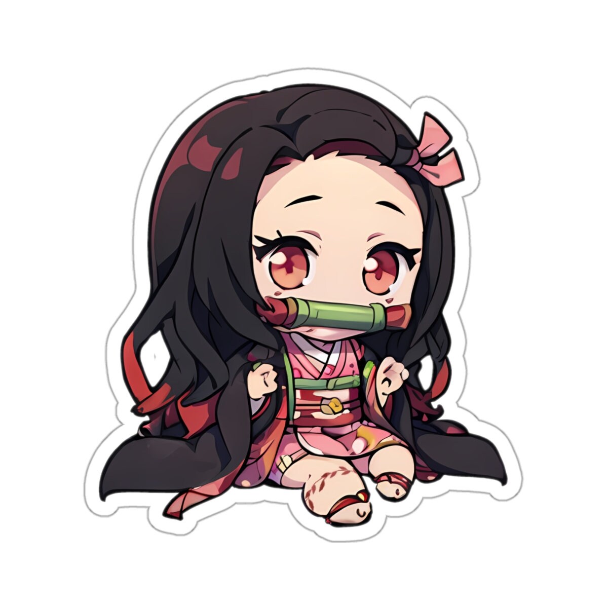 Kawaii Cutie Nezuko Kamado Chibi Sticker - Etsy Australia