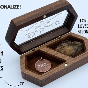 Personalized Pet Fur Memorial Keepsake | Custom Engraved | Pet Loss ...