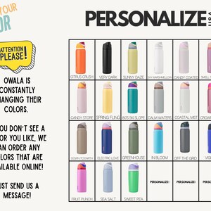 Owala Engraved Water Bottle,personalized Gift,back to School Water ...