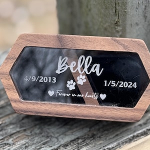 Personalized Pet Fur Memorial Keepsake | Custom Engraved | Pet Loss ...