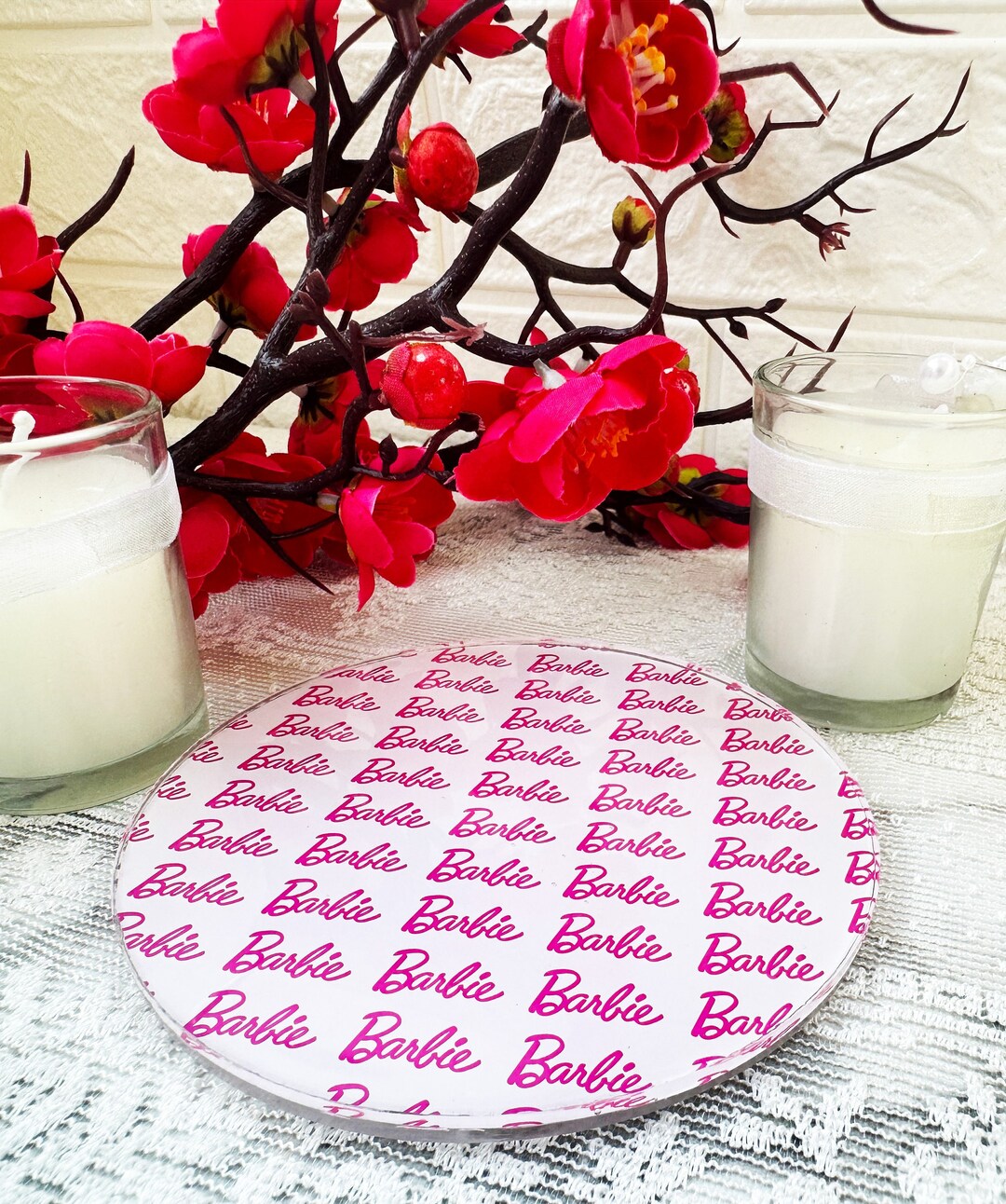 Barbie Epoxy Coaster Party Concept Cartoon Epoxy Resin - Etsy