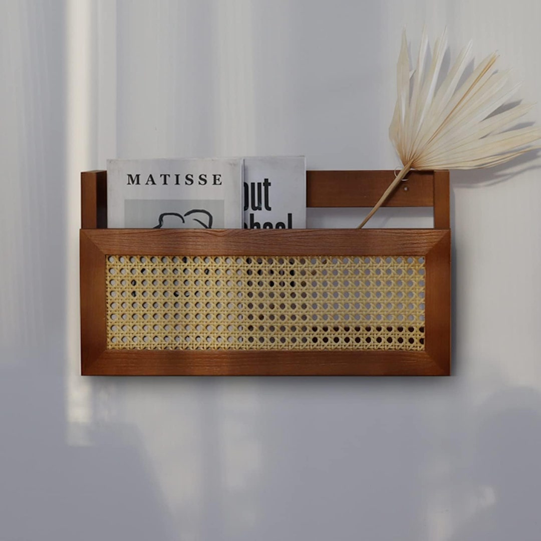 Wood Wall Magazine Rack and File Holder Modern Magazine Rack - Etsy