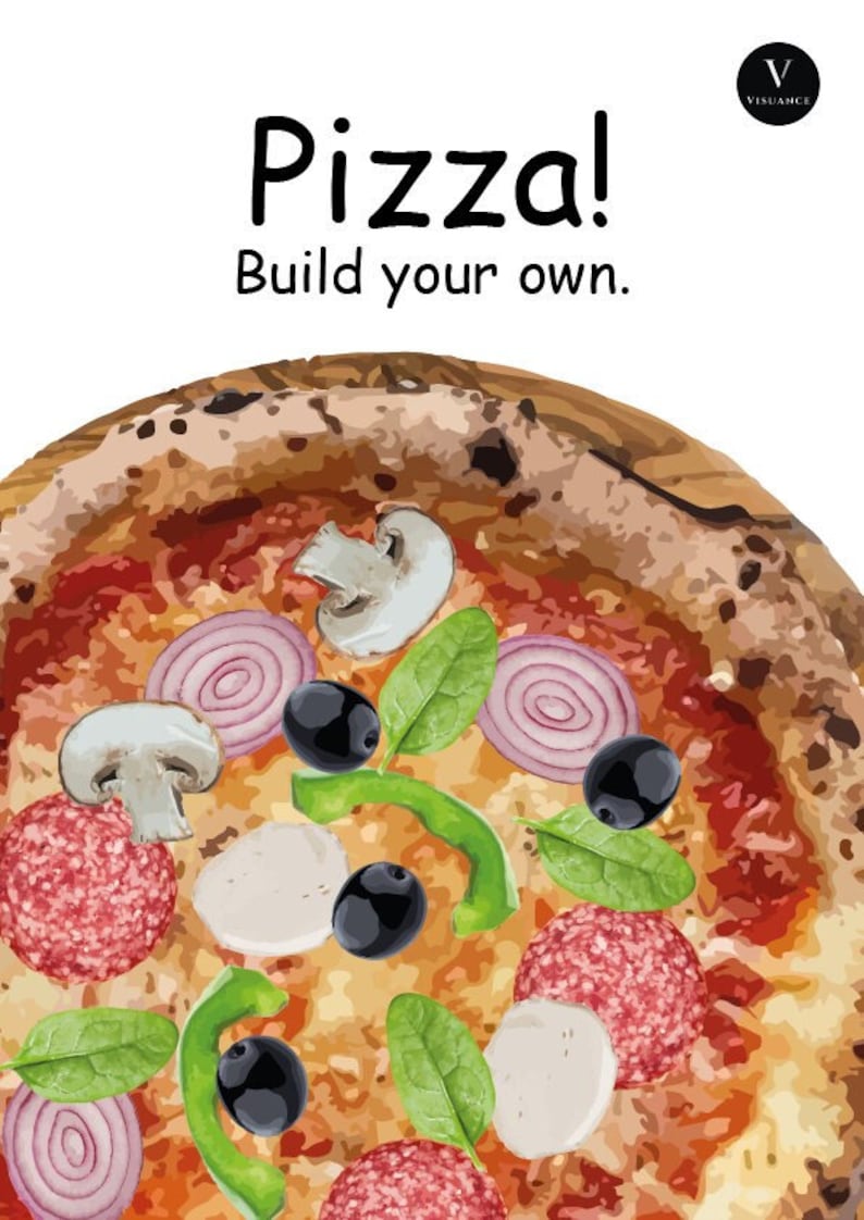 ENGLISH Version!,build Your Pizza, Preschool Template, Printable ...
