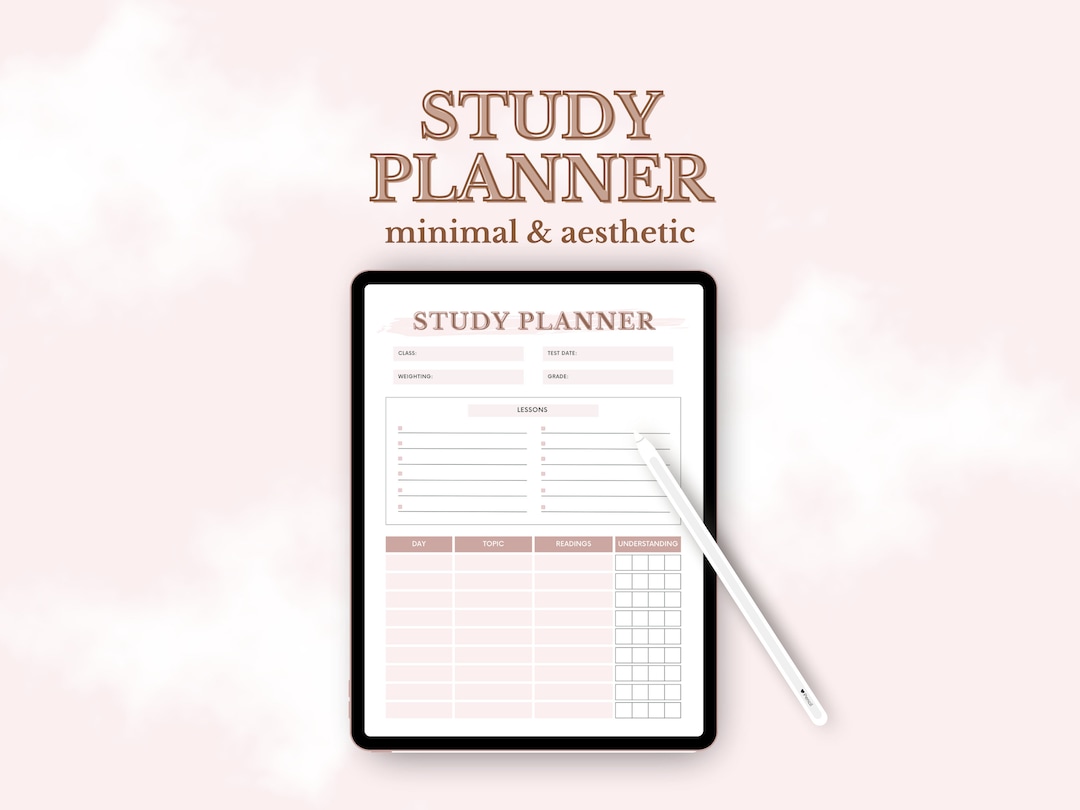 DIGITAL STUDY PLANNER | Student Planner, College Agenda, College ...