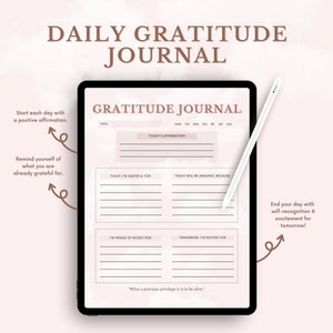 Digital Gratitude Journal, Daily Gratitude Journal for Ipad, Goodnotes ...