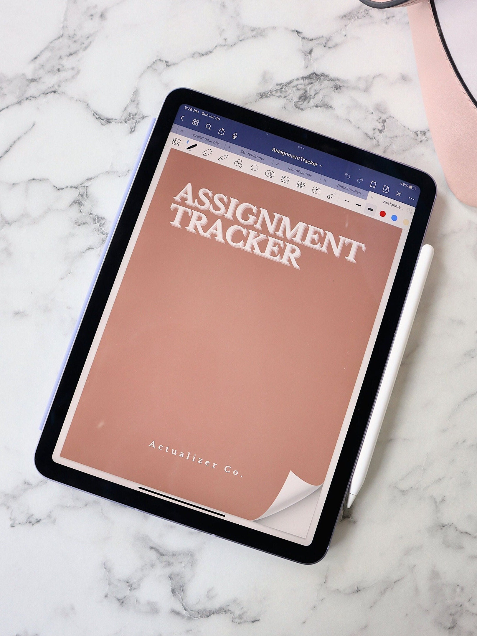 DIGITAL ASSIGNMENT TRACKER Student Planner, College Agenda, College ...