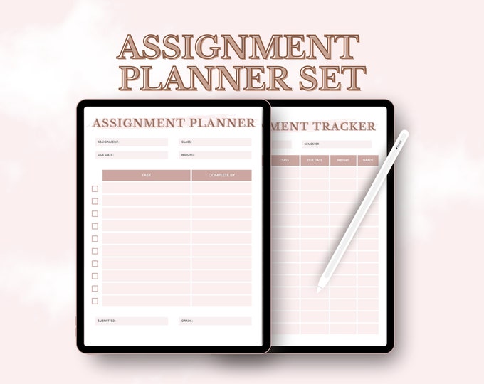 DIGITAL SEMESTER PLANNER | Student Planner, College Agenda, College ...