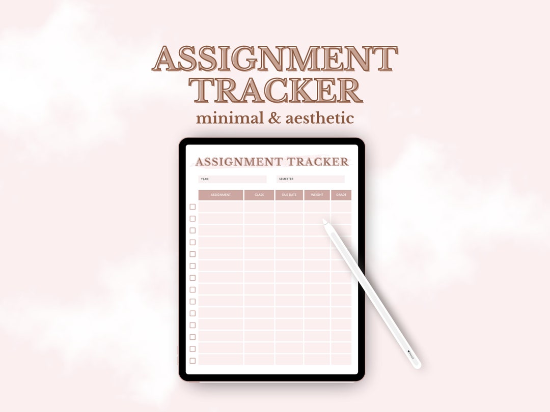 DIGITAL ASSIGNMENT TRACKER | Student Planner, College Agenda, College ...