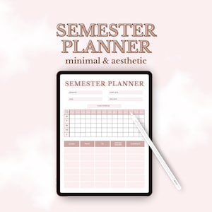 DIGITAL SEMESTER PLANNER Student Planner, College Agenda, College ...