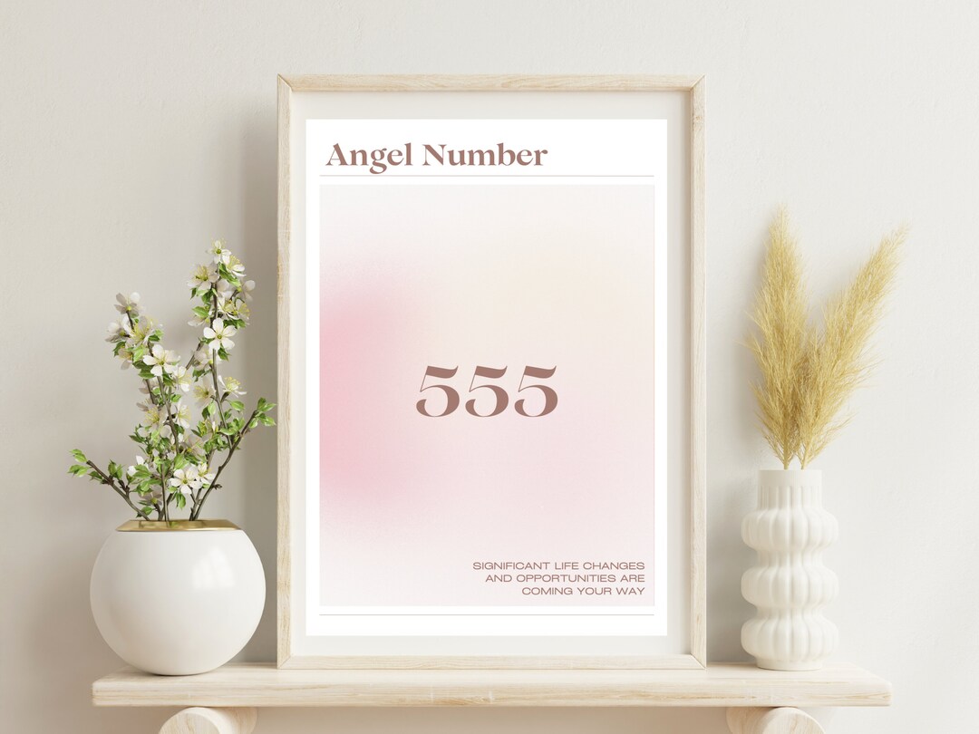Aesthetic Angel Number Digital Wall Art, 555 Art, Angel Number Wall Art ...